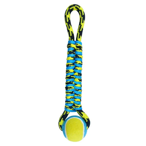 Pet Park Blvd Paracord Rope Twisted Tugs with Tennis Ball – Stylish ...